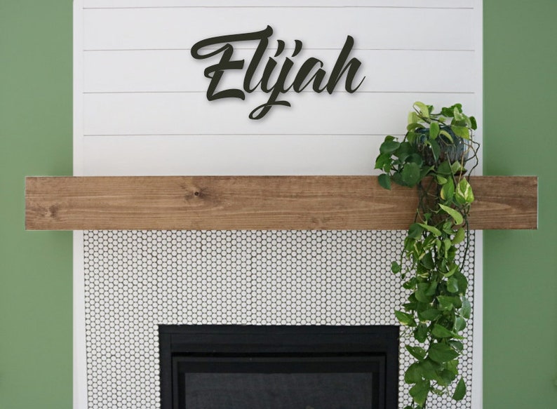 Custom Wood Name Sign ELIJAH font 12 to 48 | Etsy
