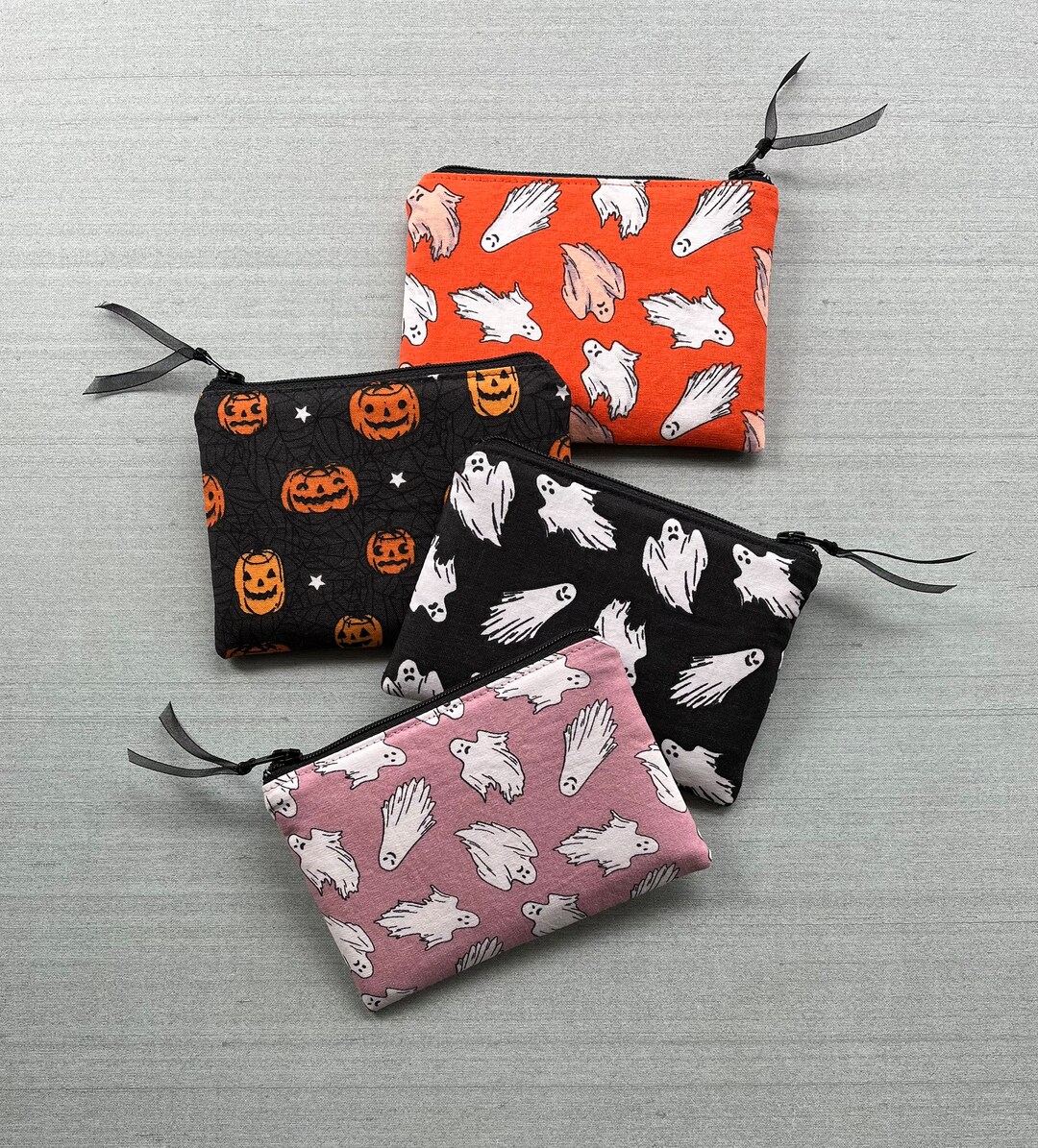Handmade Halloween - Glow in the Dark Coin Purse - Mini Zip Pouch ...