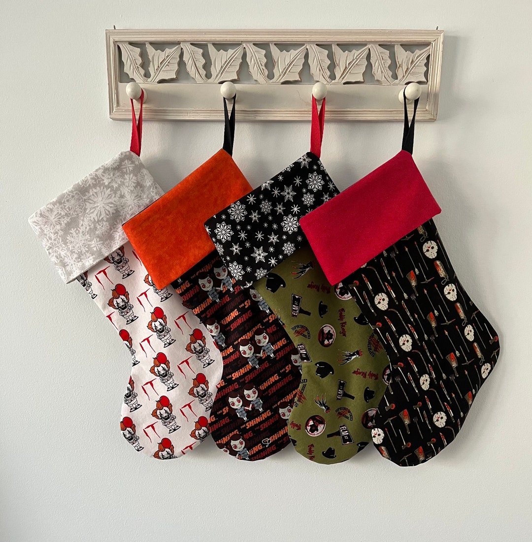 Creepy Christmas Stockings Handmade Horror Movie Themed Holiday ...