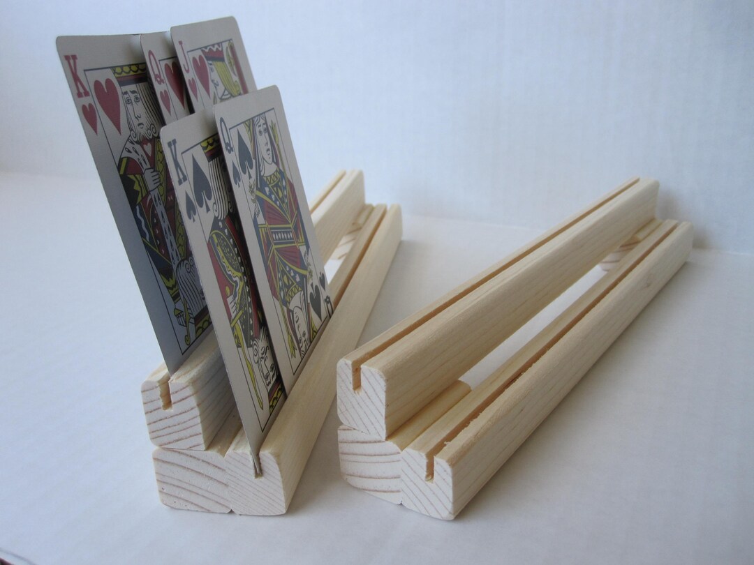 Set of TWO / Playing Card Holders /rack - Etsy