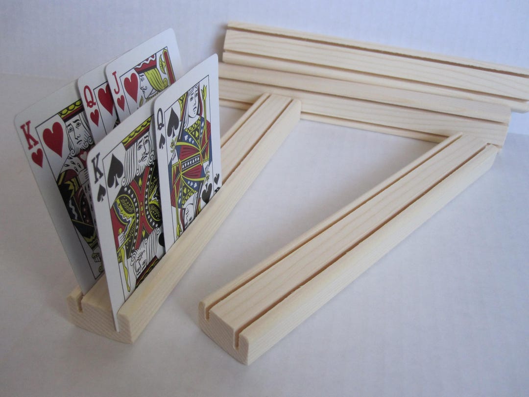SET of FOUR / Playing Card Holders / Rack - Etsy