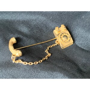 Vintage Avon Telephone Lapel Stick Pin Gold Tone 1981 1 - Etsy