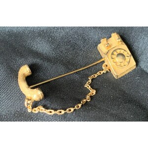 Vintage Avon Telephone Lapel Stick Pin Gold Tone 1981 1 - Etsy