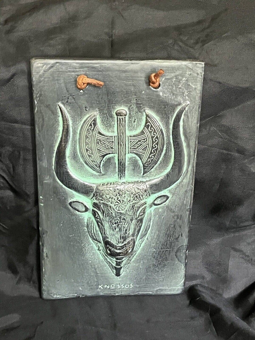 Bull Head Double Axe Minoan Symbol Knossos Ceramic Tile Wall - Etsy