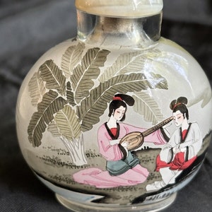 Vintage Inside Reverse Painted Chinese Snuff Bottle Signed With Ayate ...