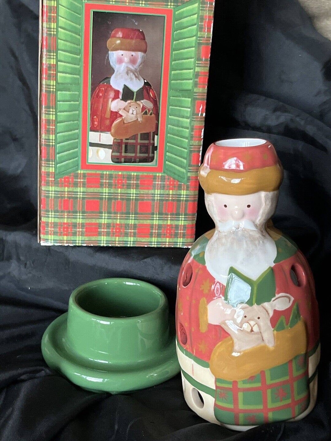 Vintage House of Villeroy & Boch Santa Tea Light Tartan - Etsy