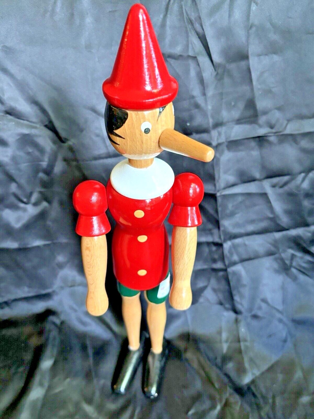 Large Vintage Wooden Pinocchio Doll Figure Made in Italy Posable ...