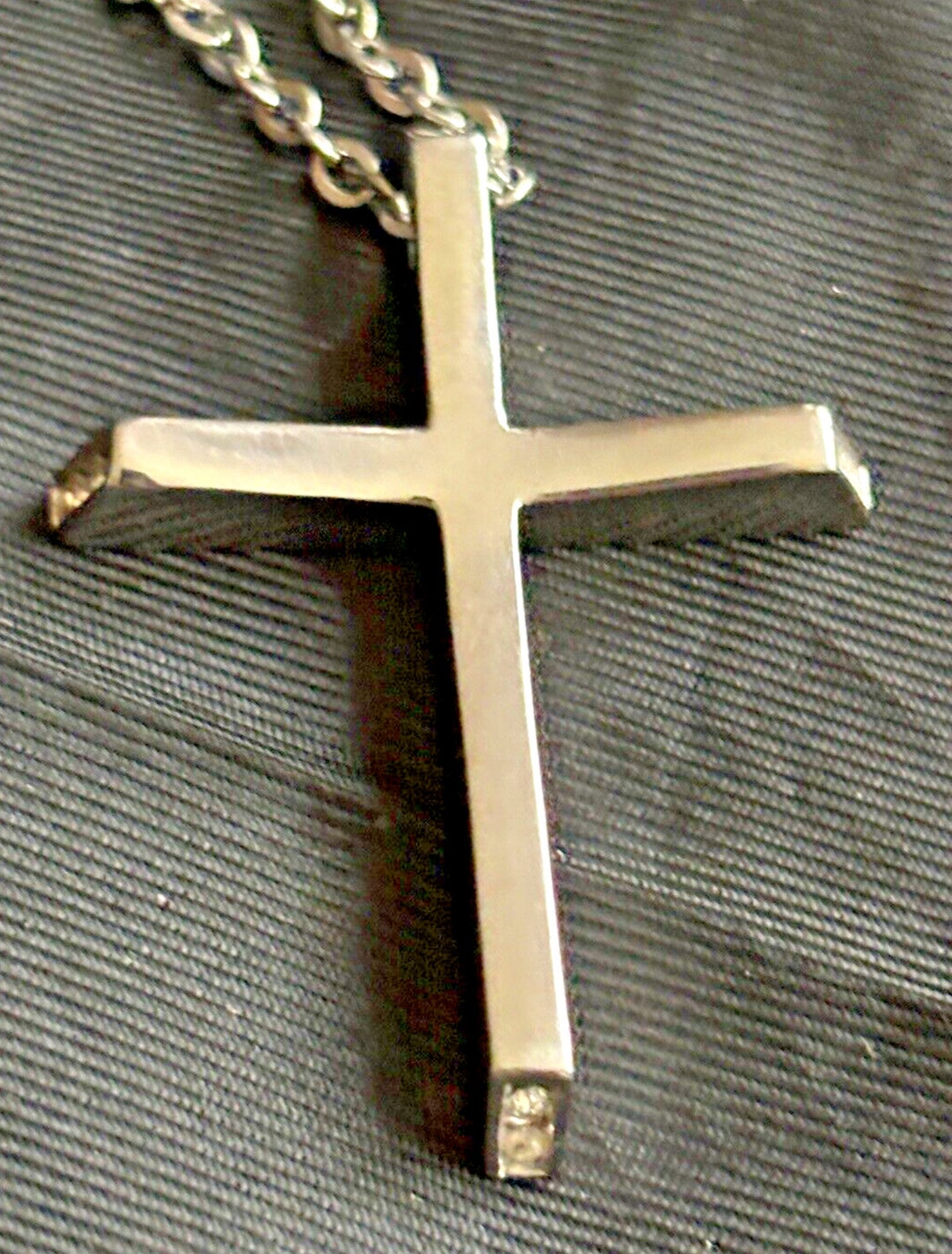 Chisel Stainless Steel Cross Pendant With Accent Rhinestones 1.5x1 by ...