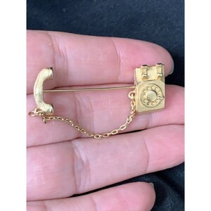 Vintage Avon Telephone Lapel Stick Pin Gold Tone 1981 1 - Etsy