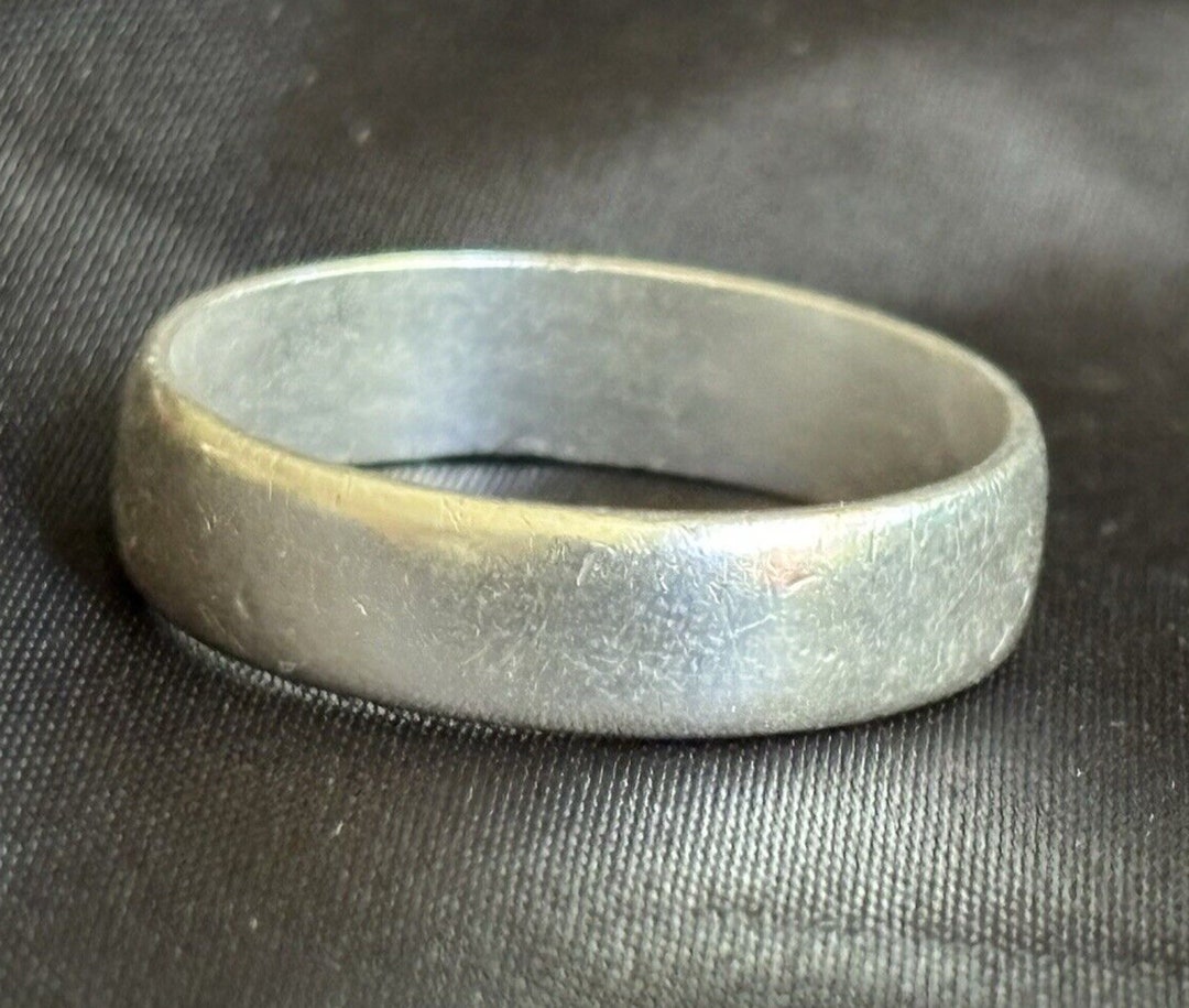Vintage Sterling Silver Band Ring Size 9.5 Classic Band Ring 1/4 Wide ...