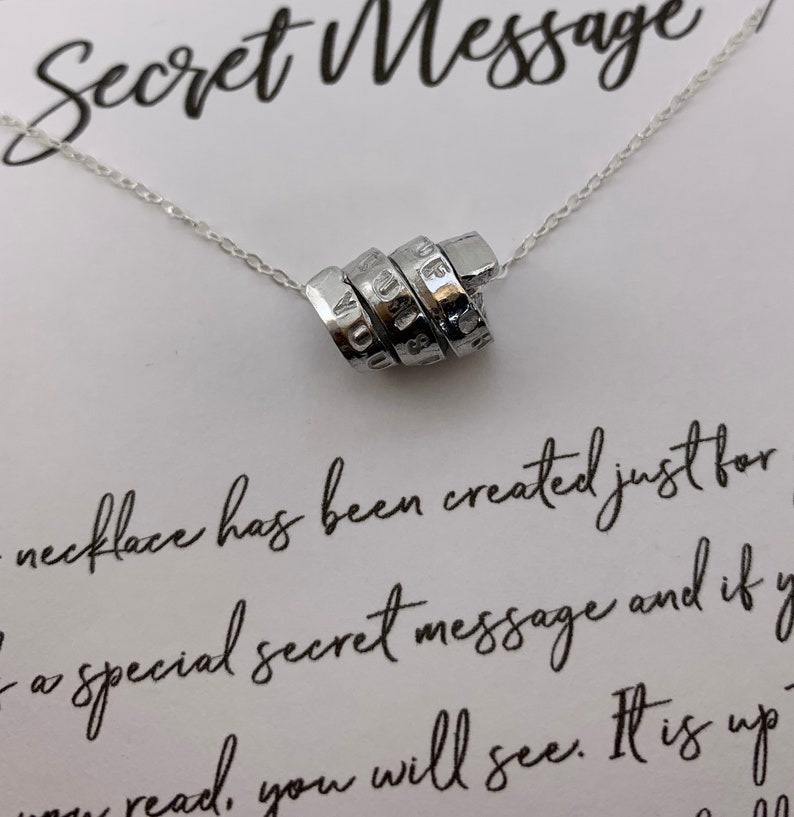 Personalized Hidden Message Jewelry Secret Message is Hand - Etsy