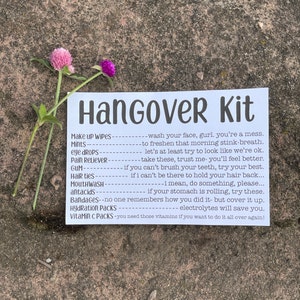 Hangover Kit Printable Download, Pdf Jpg Png Digital Files Only, DIY ...