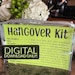 Hangover Kit Printable Download Pdf Jpg Png Digital Files - Etsy