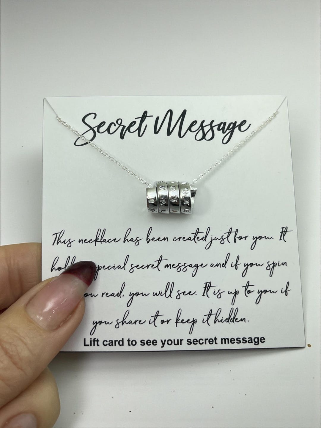 Personalized Hidden Message Jewelry, Secret Message on the Scroll ...