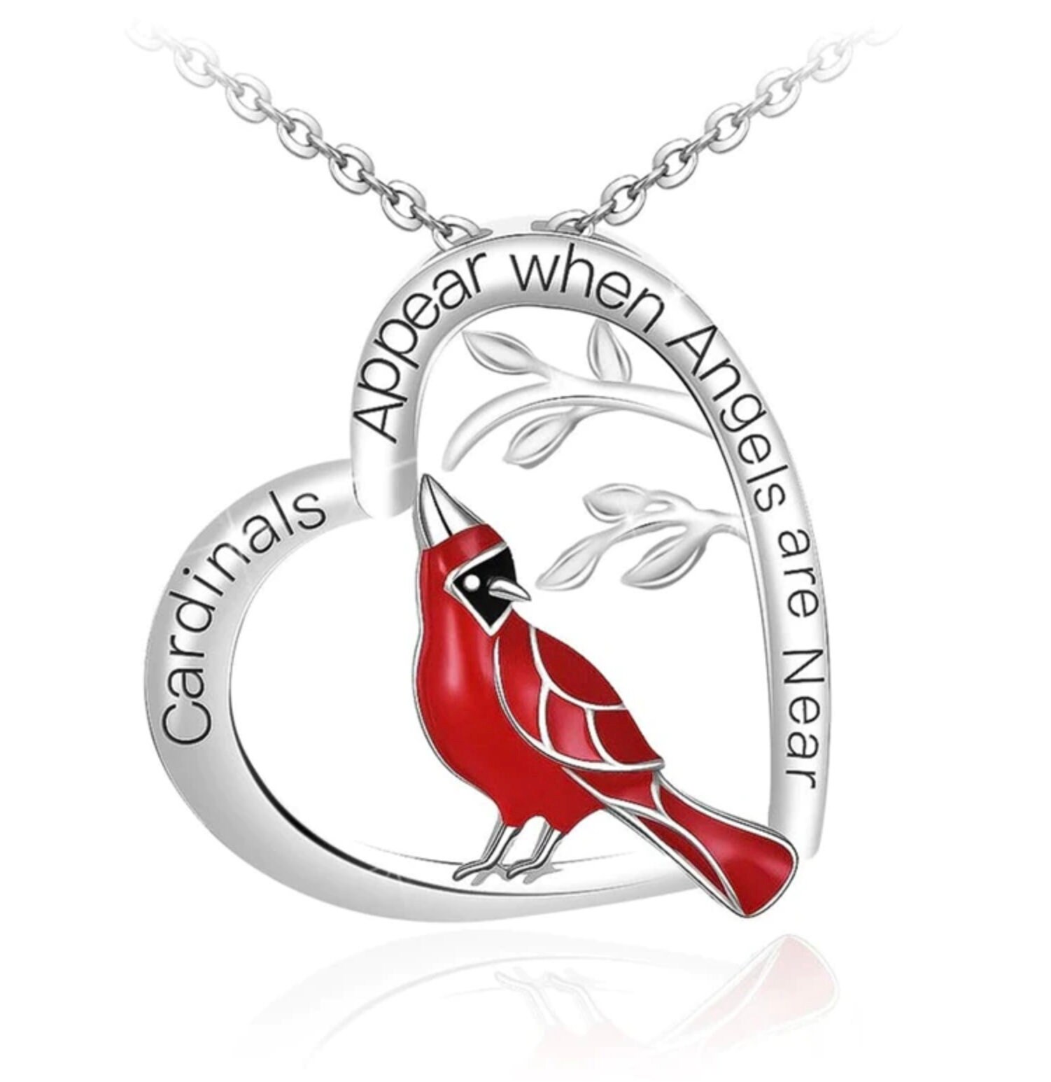 Cardinal Necklace Memorial Necklace Loss of Loved One | Etsy