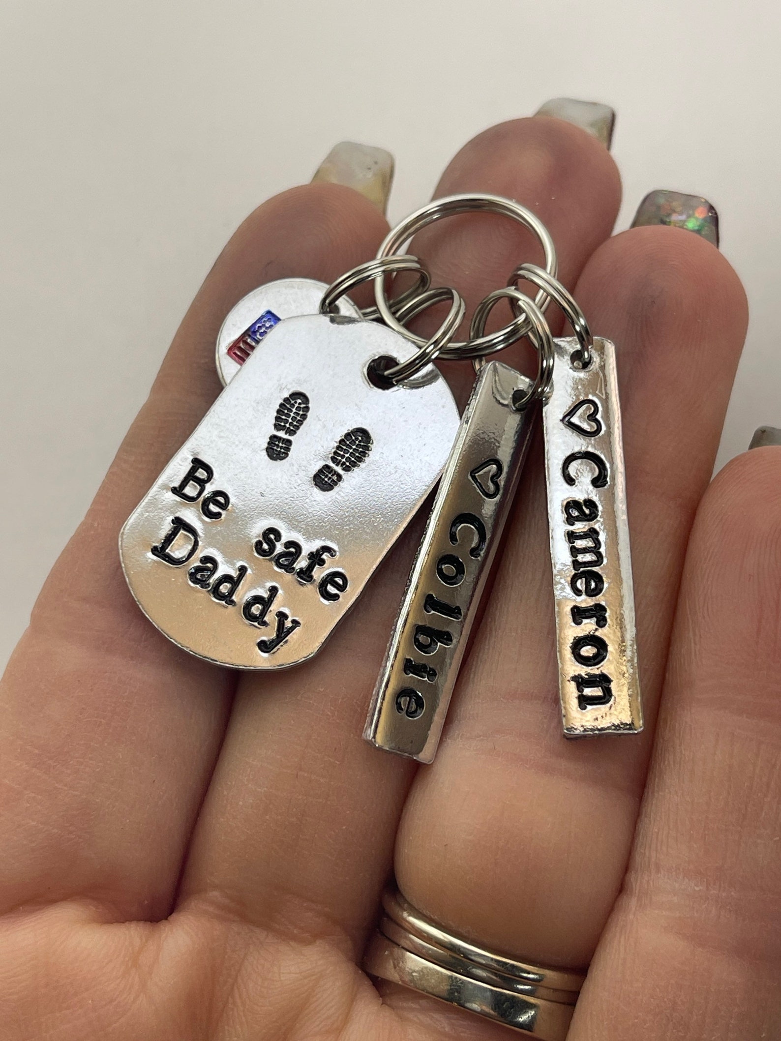 Be Safe Daddy Keychain Deployment Keychain Deployment Gift - Etsy