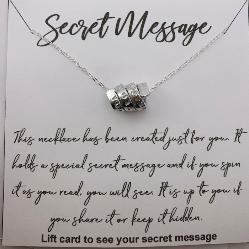 Personalized Hidden Message Jewelry Secret Message is Hand - Etsy