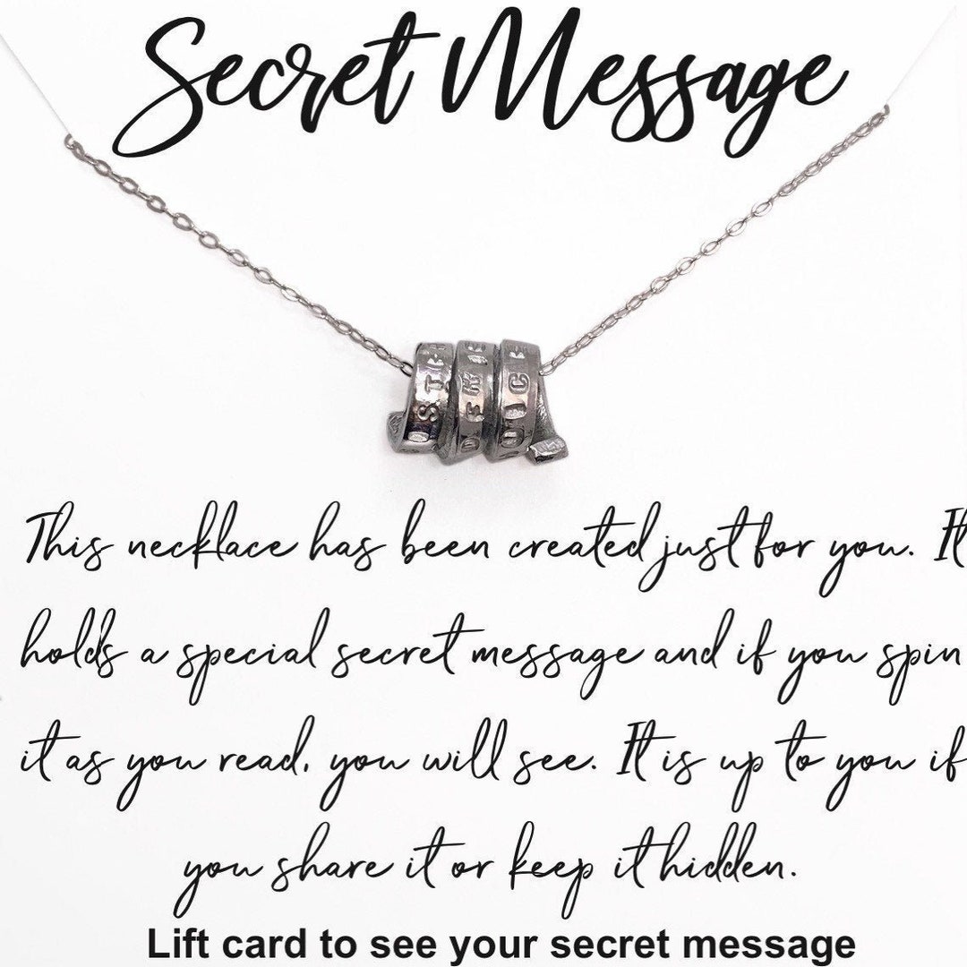 Personalized Hidden Message Jewelry, Secret Message on the Scroll ...