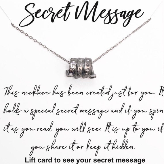 Personalized Hidden Message Jewelry Secret Message is Hand - Etsy