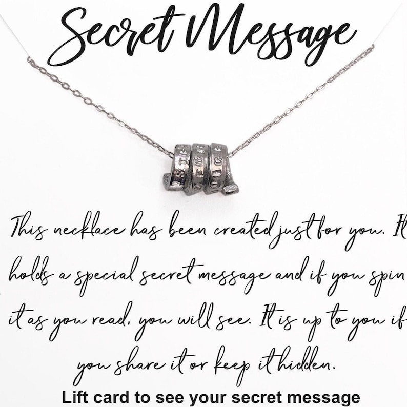 Personalized Hidden Message Jewelry Secret Message is Hand - Etsy