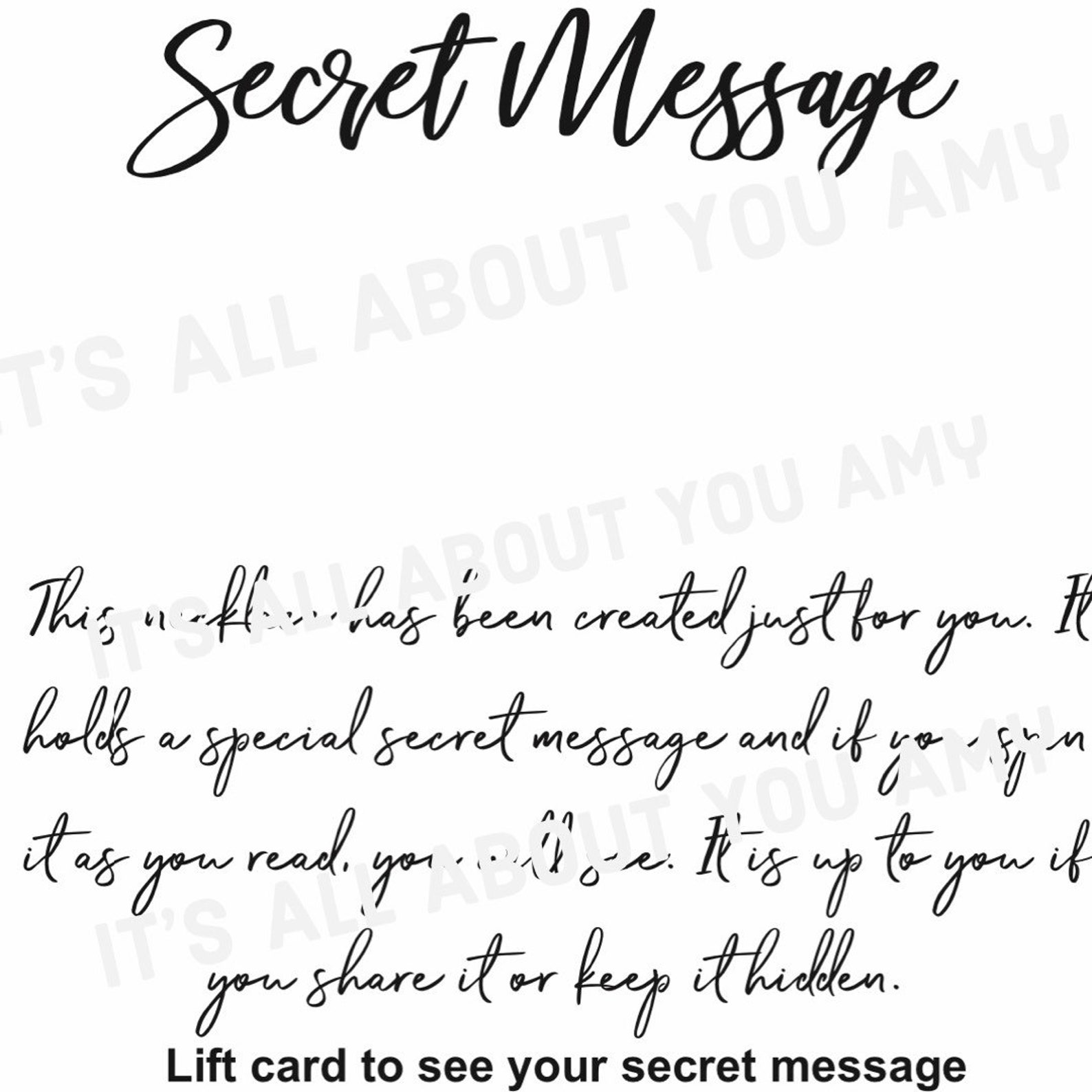 Personalized Hidden Message Jewelry Secret Message is Hand - Etsy