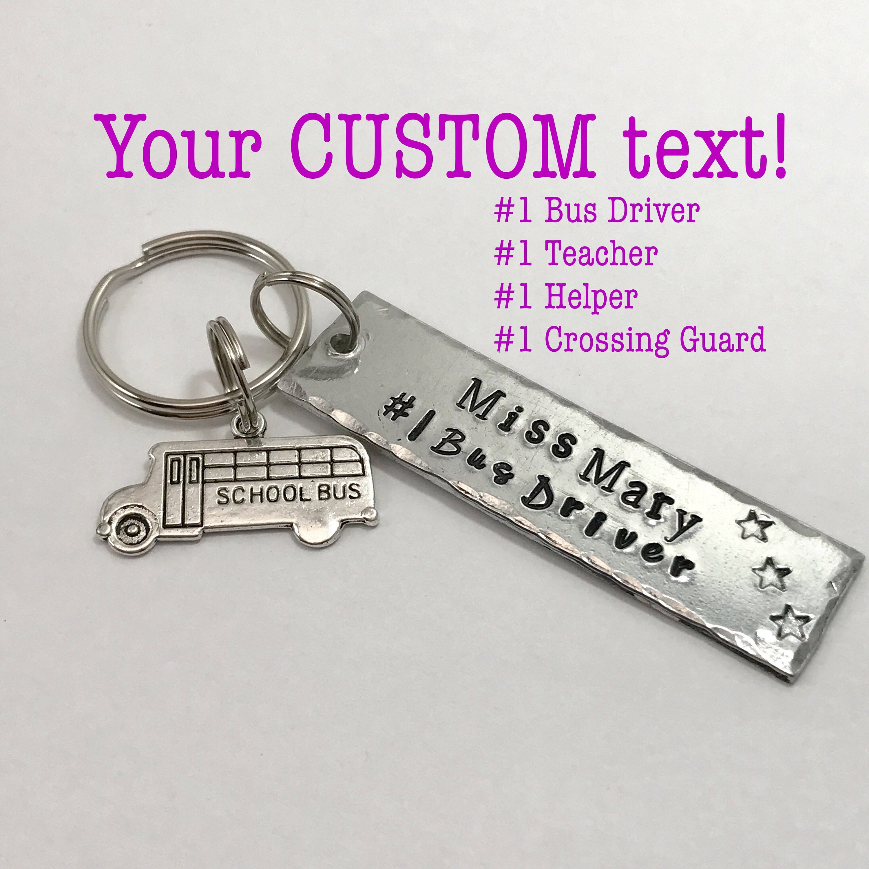 Bus Driver Gift Personalized Name Gift Teacher Keychain Bus | Etsy