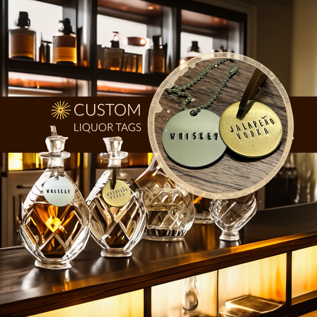 Handcrafted Liquor Tags, Personalize Your Bar With Whiskey, Scotch, Rum ...
