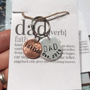 Fathers Day Keychain Fathers Day Gift From Daughter Father Daughter ...