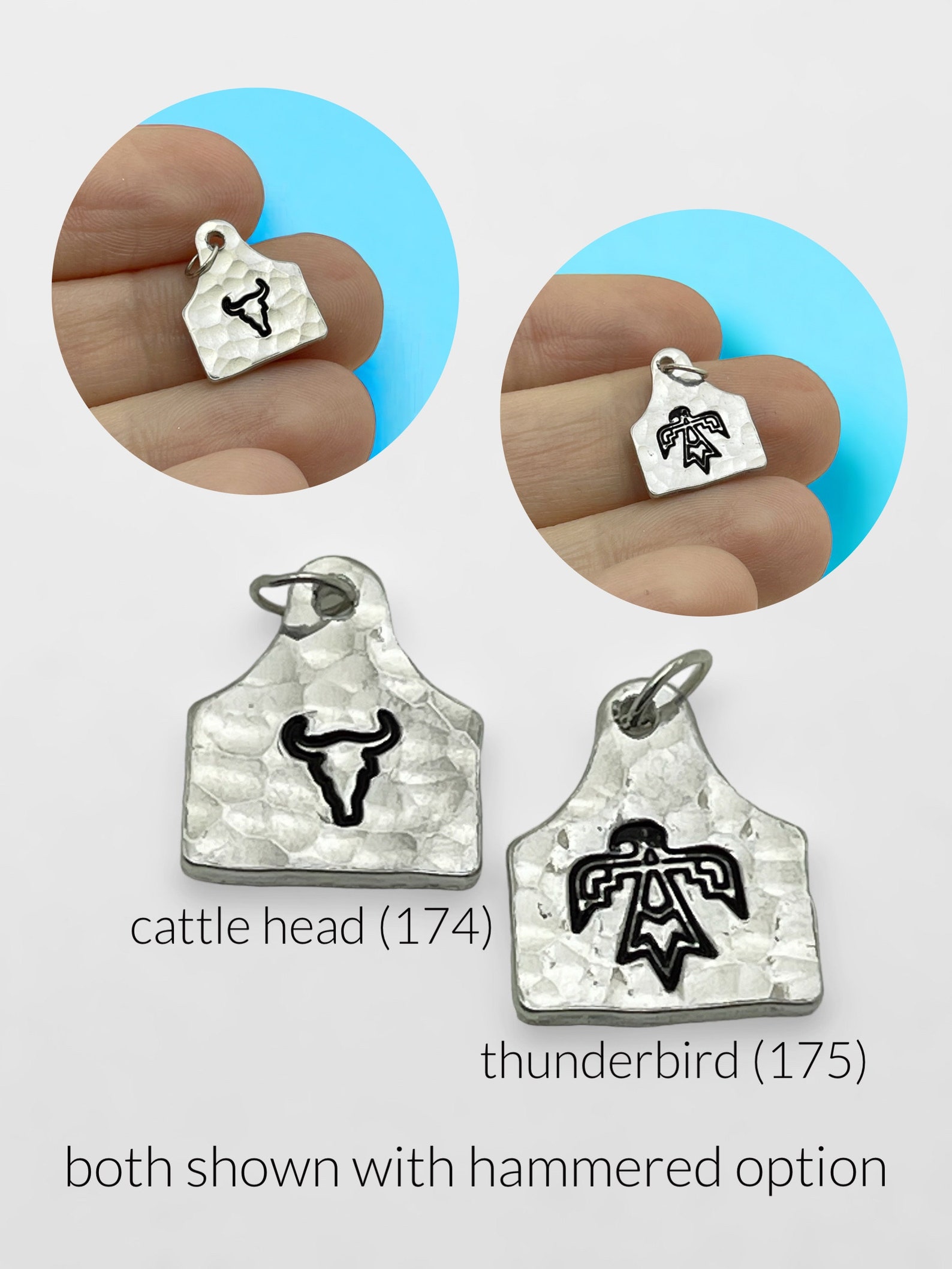 Tiny Cattle Tag Initial Necklace, Personalized Cow Tag Necklace With ...