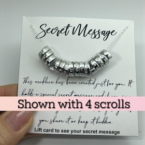 Personalized Hidden Message Jewelry, Secret Message on the Scroll ...