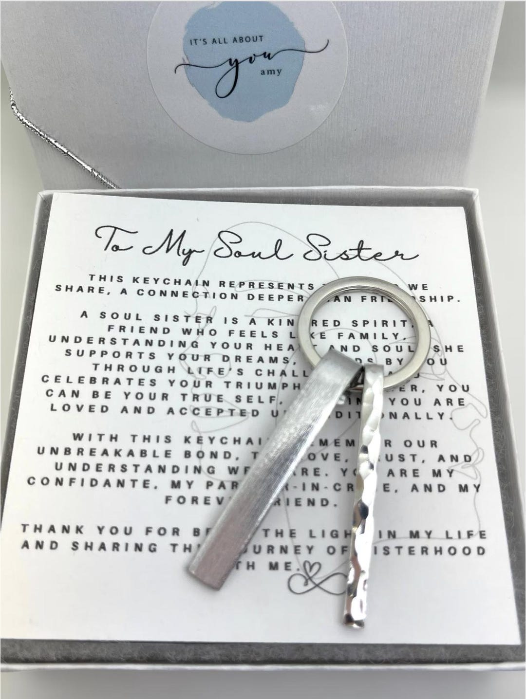 Soul Sister Keychain Gift, Personalized Best Friend Gifts for Women ...