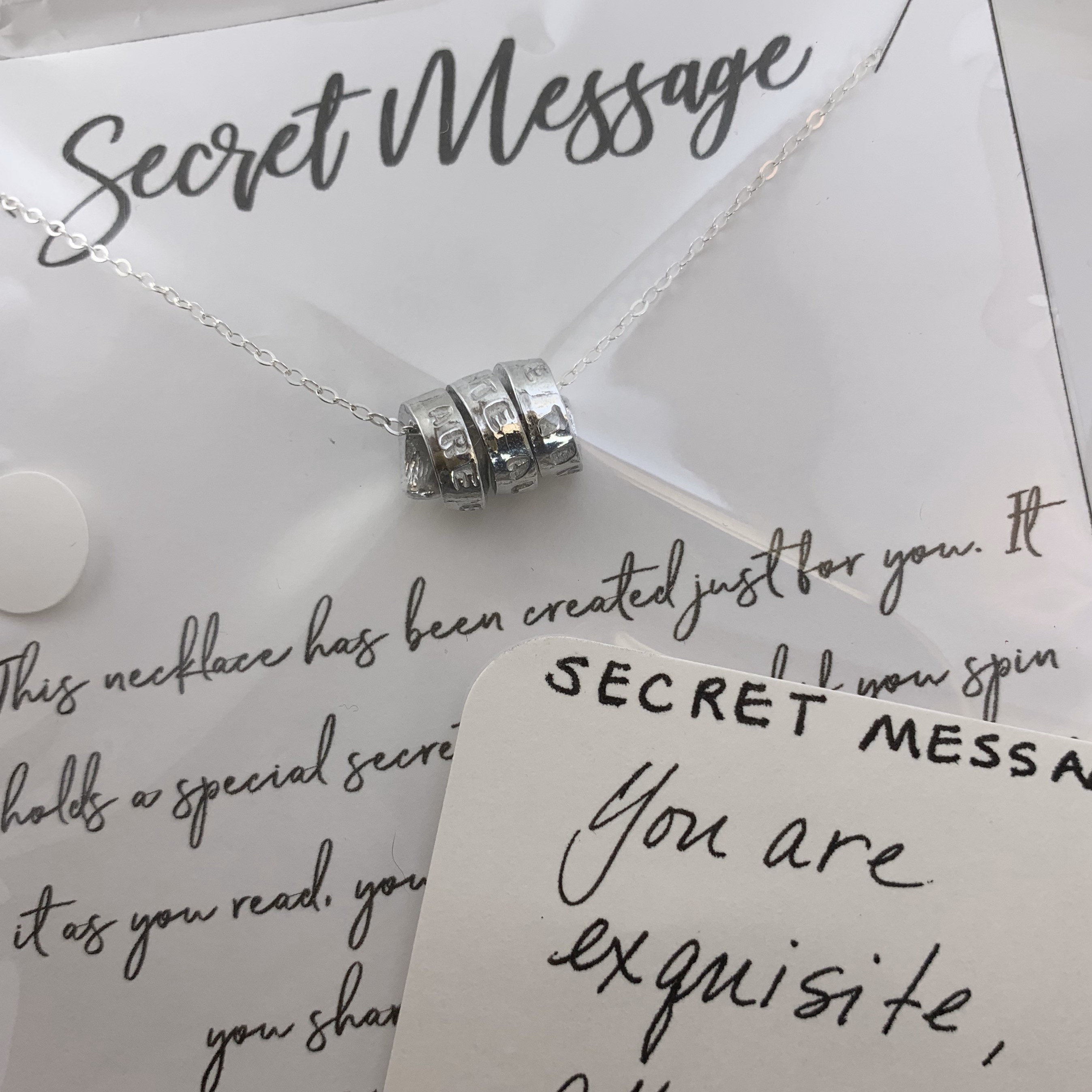 Personalized hidden message jewelry secret message is hand | Etsy