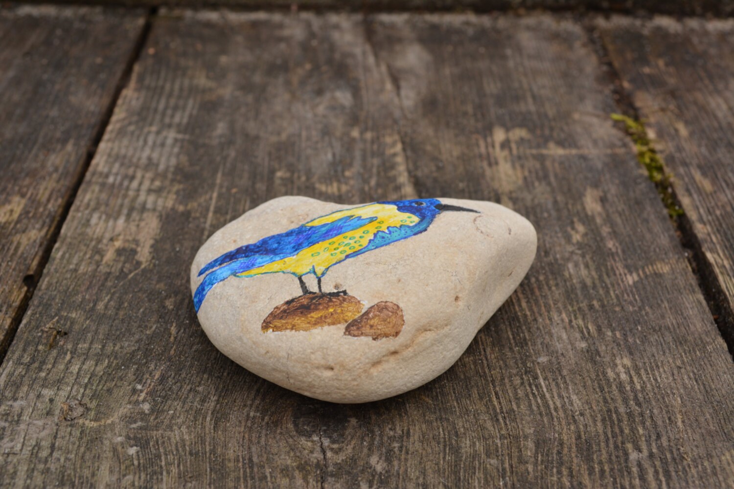 Hand painted stone. Home decor. Painted rock art. Unique gift. | Etsy