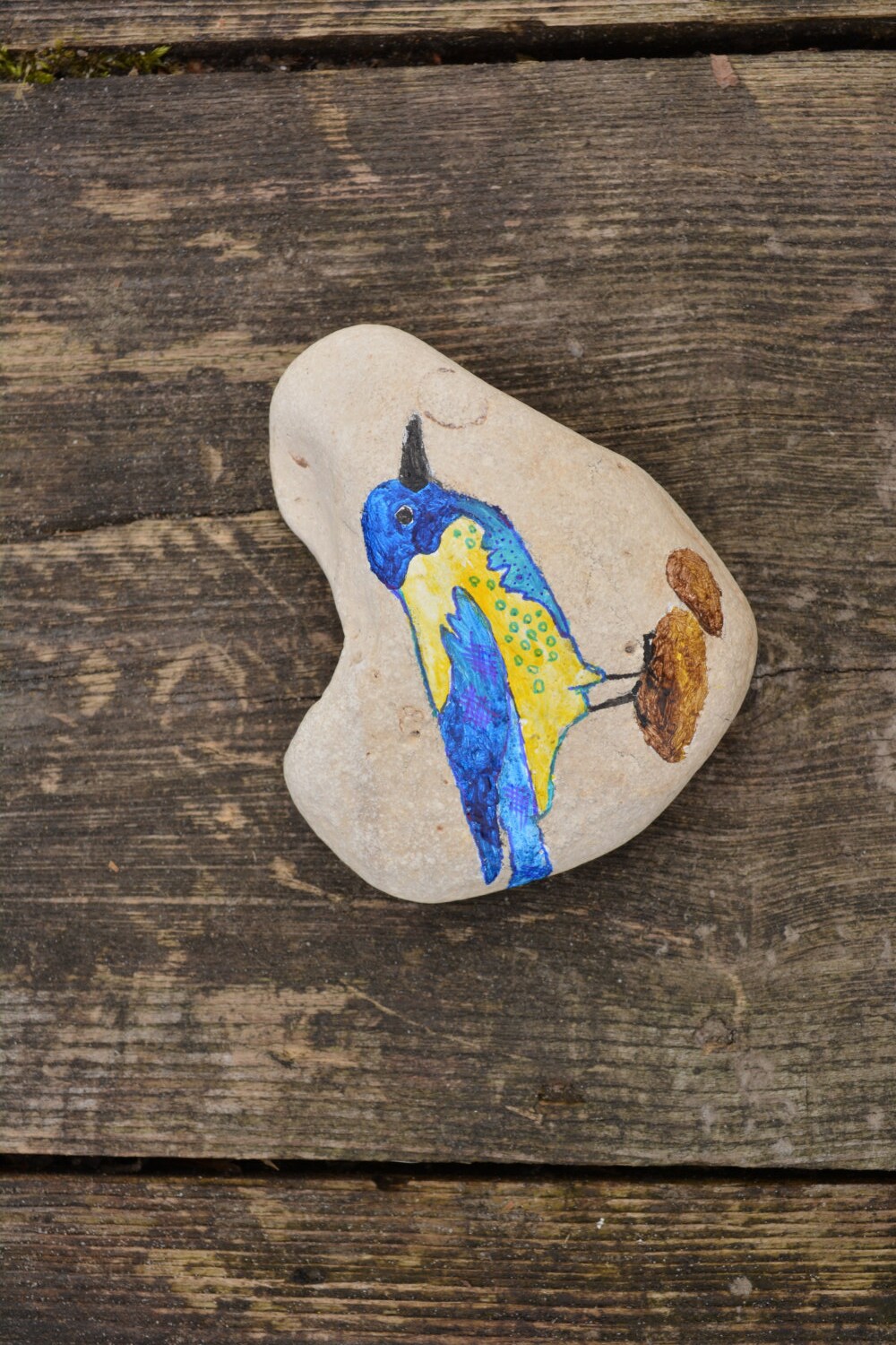 Hand painted stone. Home decor. Painted rock art. Unique gift. | Etsy