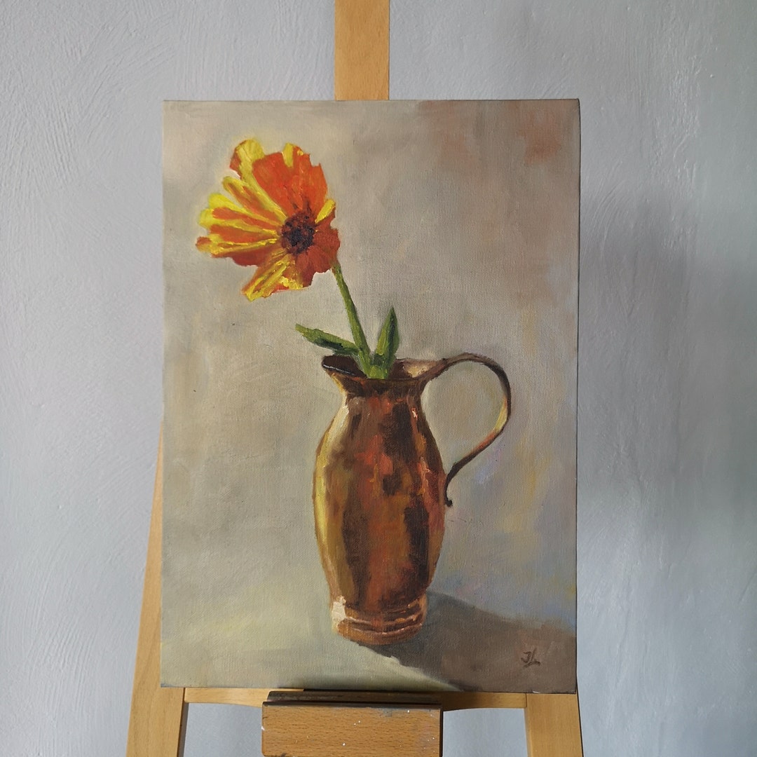 Still Life Painting, Kitchen Wall Decor, Original Artwork, Oil Painting ...