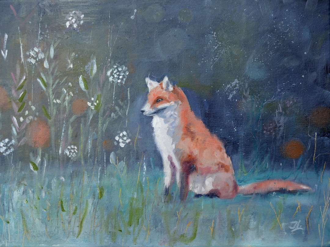 Fox Oil Painting Fox Artwork Oil Painting Original Fox Art - Etsy