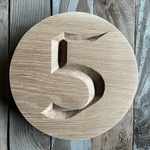 Carved House Number - Etsy