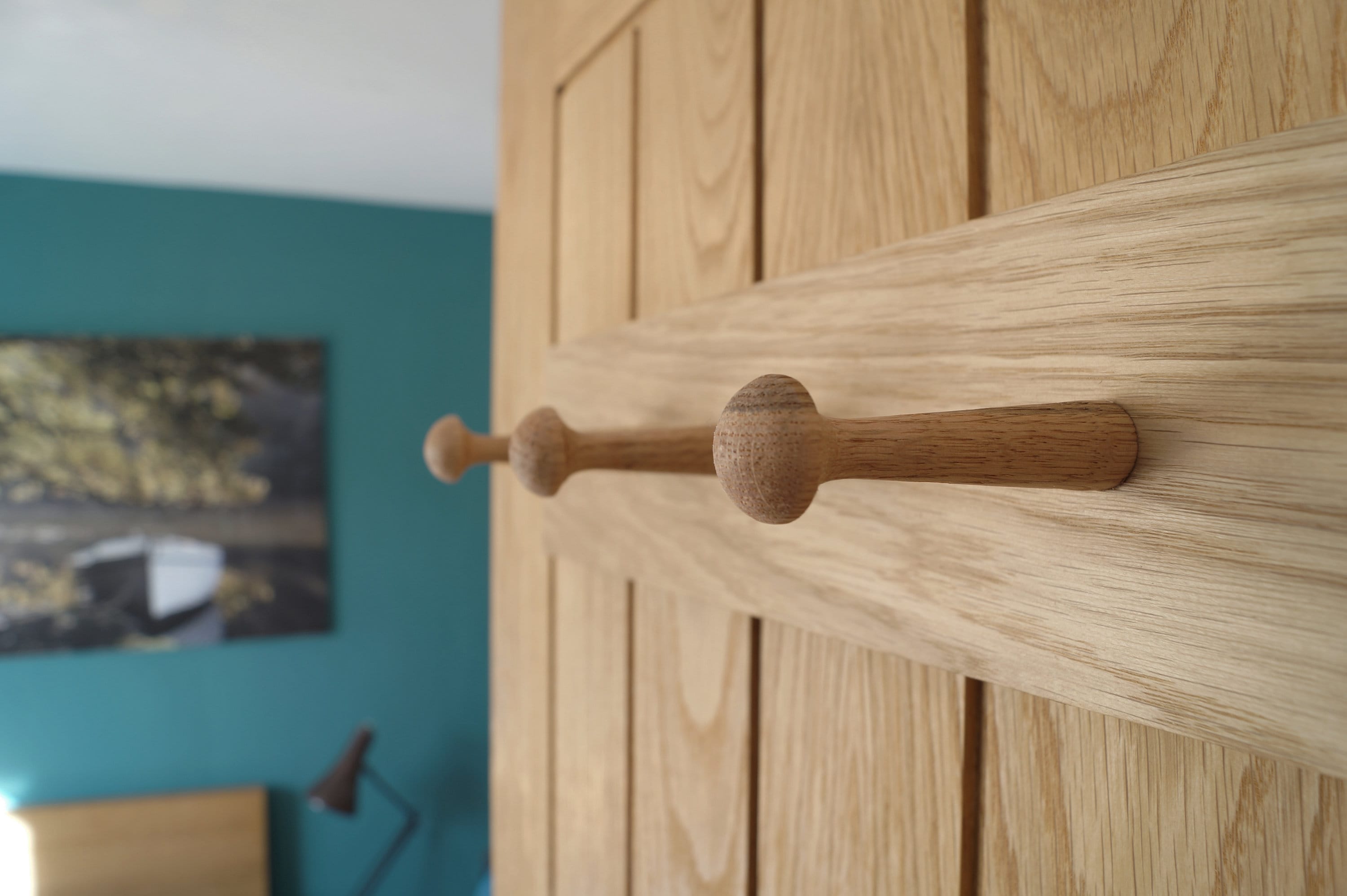 Oak Shaker Peg Rail Handmade Shaker Coat Rack - Etsy UK