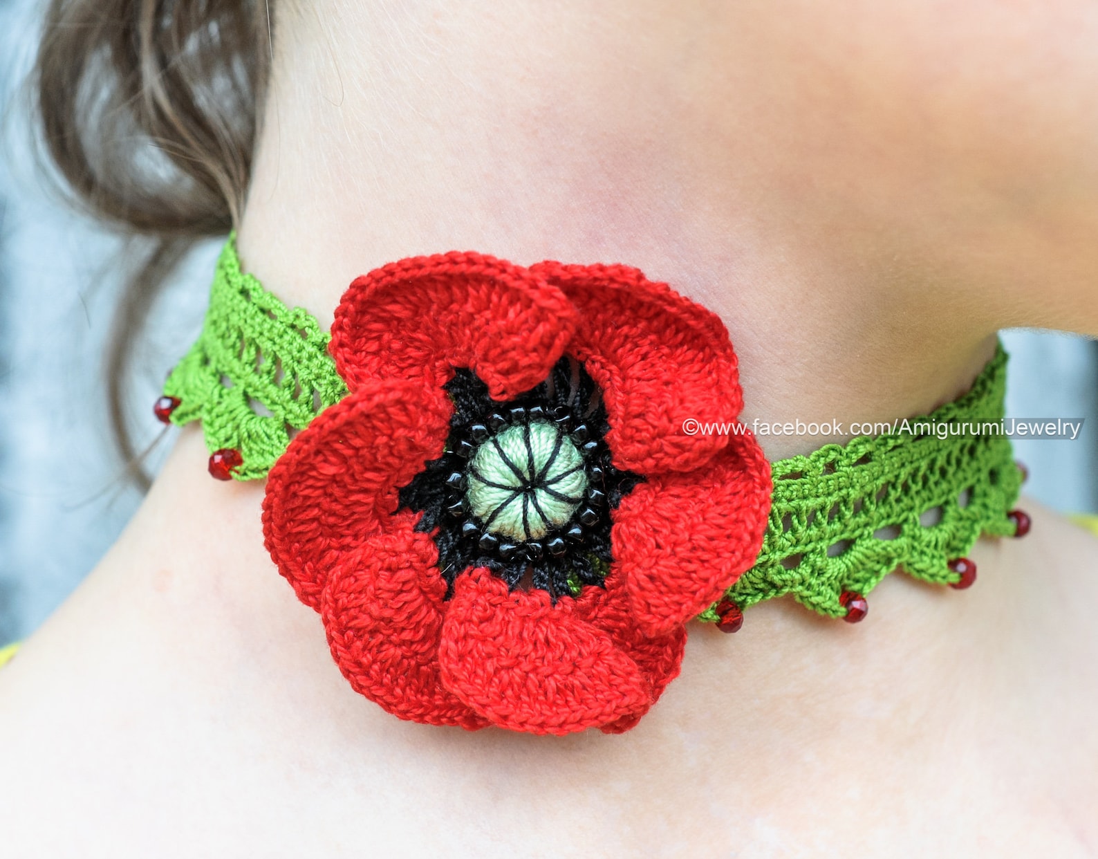 Crochet Choker Necklace PATTERN - Crochet Jewelry - Crochet Necklace ...