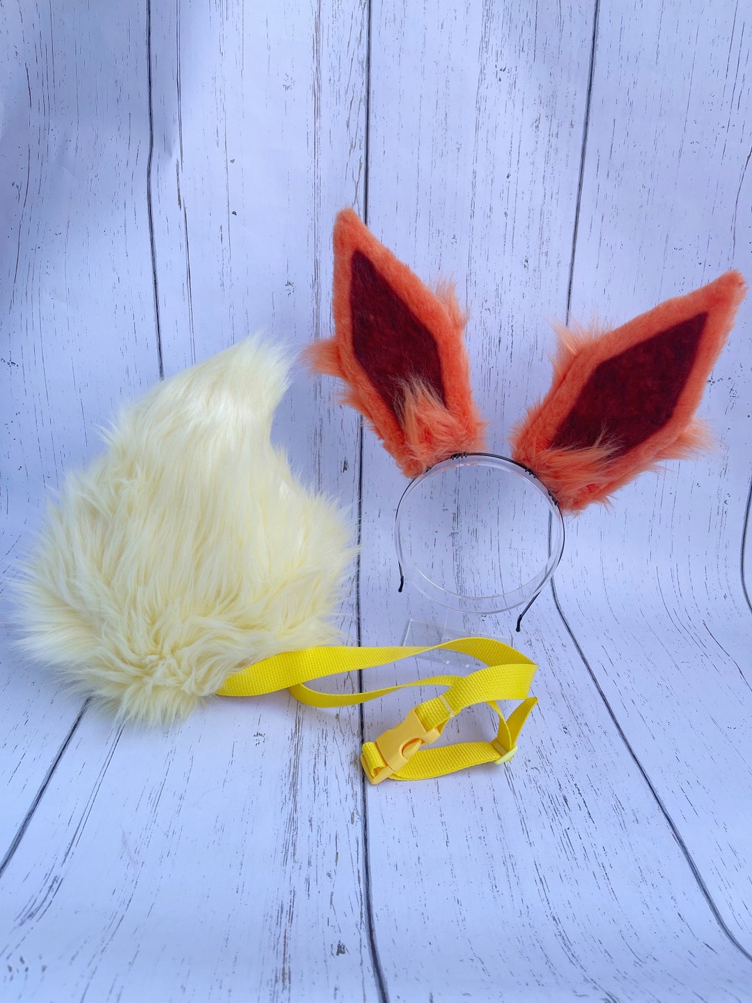 Flareon Cosplay Ears, Tail, and Collar | Pokémon Inspired Costume ...