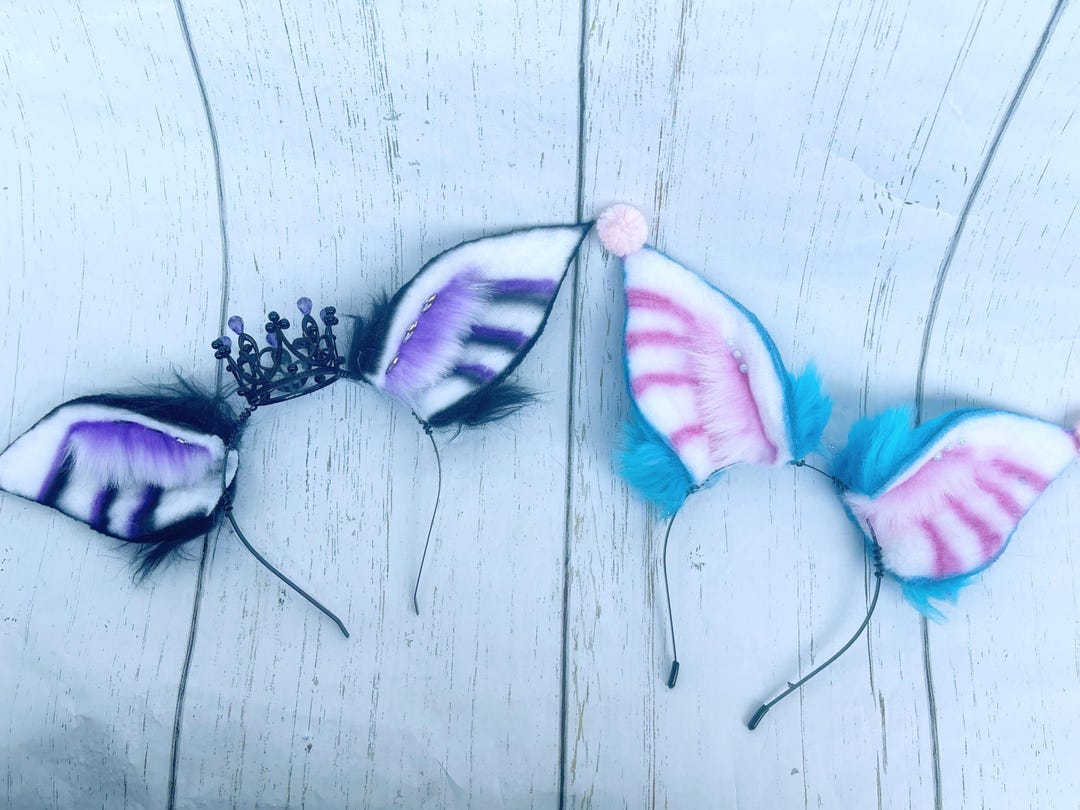 Batty for Pride | Trans and Ace Pride Bat Ears | Faux Fur Furry Costume ...