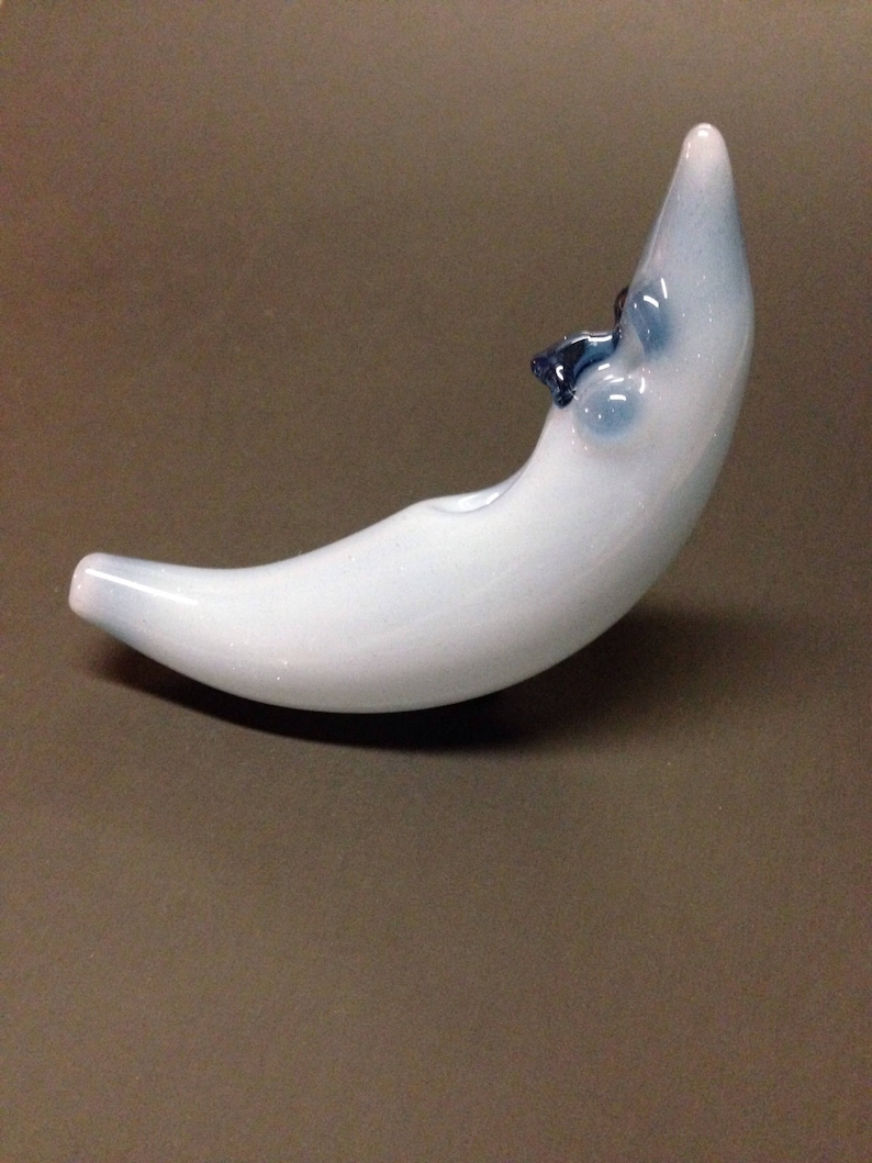 Blue Moon Glass Pipes Glittery Glass Pipe Glows in UV light | Etsy