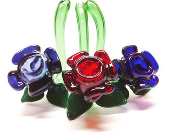 Glass Rose Pipes - Etsy