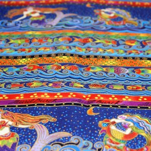 Laurel Burch SEA SPIRITS Mermaid Stripe SHY Yard - Etsy