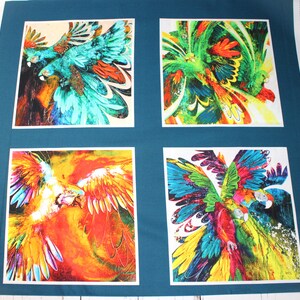 PARROT PANDEMONIUM Fabric PANEL by De Gillett Cox 24"x44" - Etsy