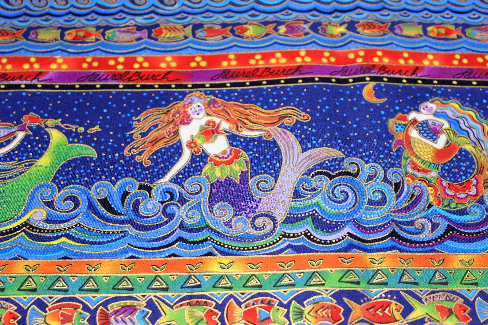 Laurel Burch SEA SPIRITS Mermaid Stripe BTHY - Etsy