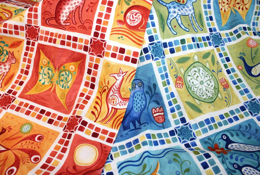 Julie Paschkis AZULI Collection Block Fabric BTHY - Etsy