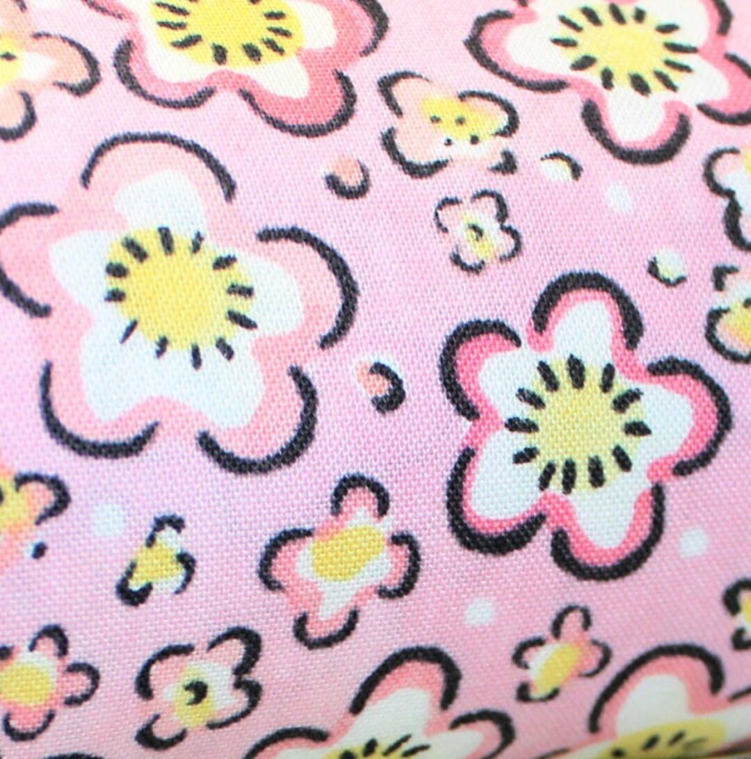 FOUR SEASONS Spring Pink Floral Fabric Julie Paschkis - BTHY - Etsy