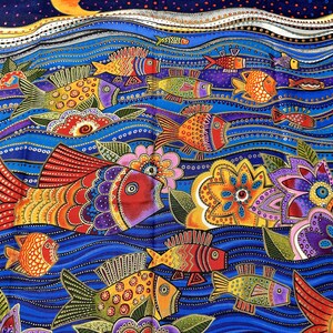 Laurel Burch SEA SPIRITS Mermaid Fabric Panel - 23"x 44" - Etsy