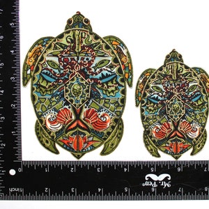 Iron-on APPLIQUE SET Sea Turtles Tribal Native American Ocean Life Art ...